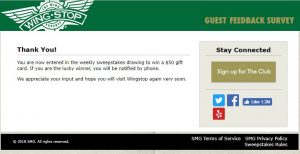 Wingstop Survey - Participate & Win $50 Gift Card | Curves Information
